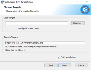 Configuration et installation de l'agent GLPI sous Windows et Linux